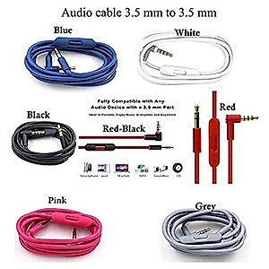 Xivip Solo Replacement Cable with in-line Microphone and Control Compatible with Beats by Dr Dre Headphones Studio Pro Detox Wireless Mixr Executive Pill(Black)