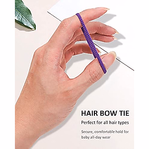 Jollybows 300pcs Baby Hair Ties Girls Elastic Hair Accessories Small Nylon Hair Bands for Toddler Infant Ponytail Holders 1" 30 Colors Mini Kids Hairband