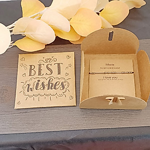 VIMIEW Morse Code Bracelets for Women Friendships Gifts for Women Mom Wife Friends Female Best Friend Sister Grandma Birthday Christmas Gift Best Gift for Family Friendship (I Love you more/most)