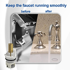 KEQGPCBE 1 Pack Replacement Faucet Cartridges for RP25513 Faucet Stem Assembly Repair Kit for Delta Two Handle Lavatory Centerset Widespread Bathroom Faucet RP4993 Seat and Spring