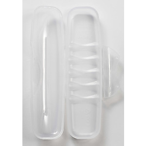 RADIUS Toothbrush Big Brush with Replaceable Brush Head BPA Free ADA Accepted - Right Hand - Marble Brush with Clear Case