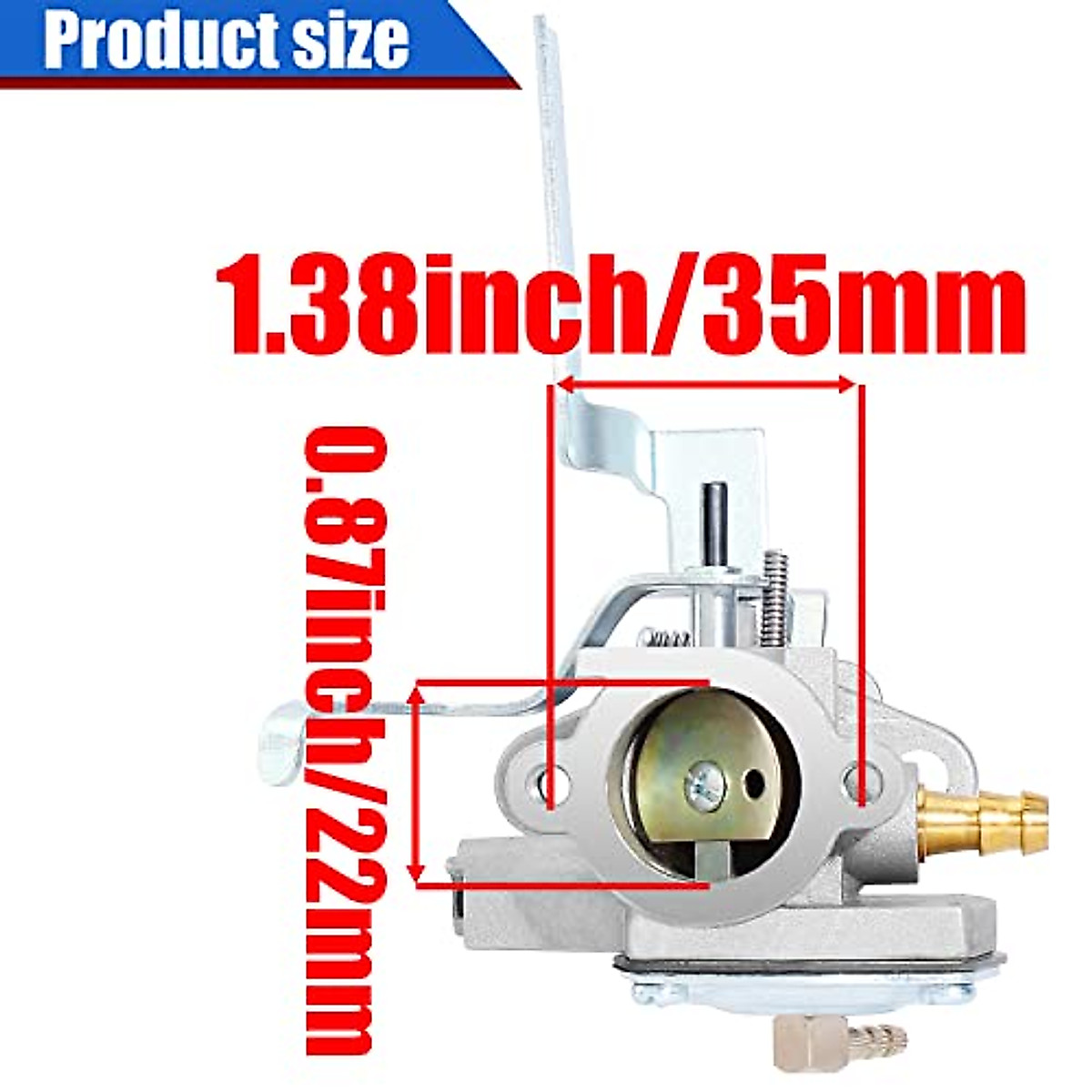 YOFMOO Carburetor Kit Compatible for Tecumseh 640263 640290 631720A 631720B AV520 TV085XA 3HP 2-Cycle Vertical Engine Carb