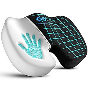 Everlasting Comfort Seat Cushion for Tailbone Pain Relief - Office Chair Cushion w/Premium ComfortFoam™ for All-Day Sitting Support - Coccyx, Sciatica Pain Relief Pillow for Desk Chair, Car Seat