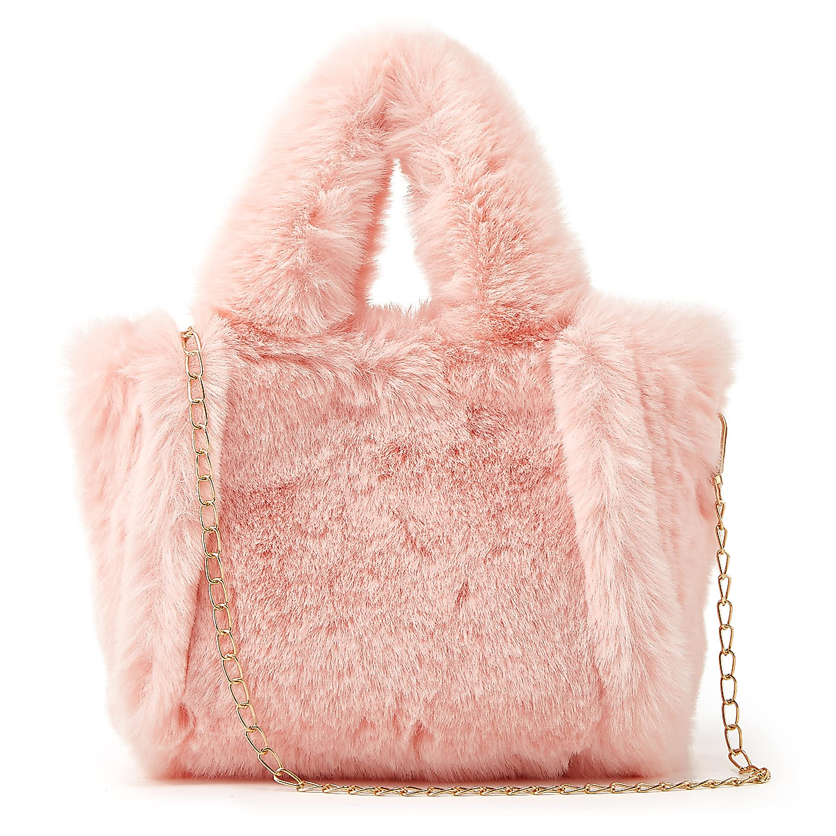 Tote Bag large Shoulder Bag Fleece Faux Fur Hobo Tote Bag Handbag Retro Bag Solid Color Big Purse