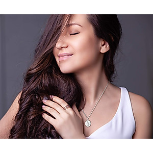 US Jewels New Polished 3/4in 0.925 Sterling Silver Saint St Rita Round Medal Pendant