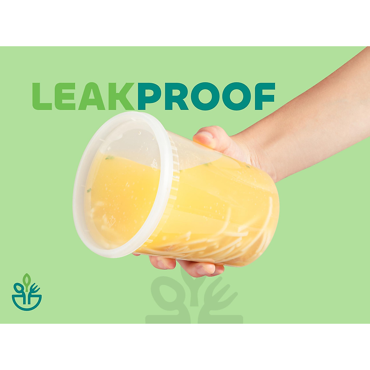 JoyServe Deli Food Containers with Lids - (48 Sets) 24-32 Oz Quart Size & 24-16 Oz Pint Size Airtight Food Storage Takeout Meal Prep Containers with 54 Lids, BPA-Free, Dishwasher, Microwave Safe