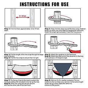 Kinfayv Hammock with Net and Rain Fly - Portable Double Hammock with Bug Net and Tent Tarp Heavy Duty Tree Strap for Travel Camping Backpacking Hiking Outdoor Activities,Red