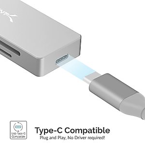 Sabrent 5 in 1 USB C Multi-Port HUB + USB Type-C External Stereo Sound Adapter