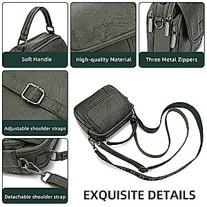 Love Deliver Crossbody Bags for Women Small Leather Purses for Ladies Shoulder Bag with Detachable Straps