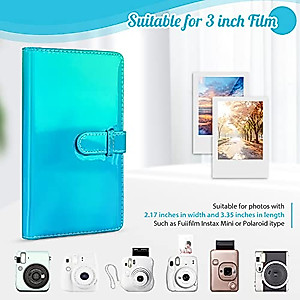 Ablus 96 Pockets Photo Album for Fujifilm Instax Mini 11 90 70 9 8+ 8 LiPlay Instant Camera, Polaroid Snap SnapTouch PIC-300 Z2300 Instant Camera & Zip Instant Printer (Sapphire blue)