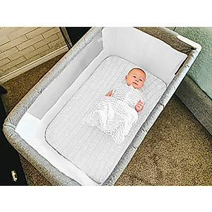 Bassinet Bed Sheets – Premium Bassinet Fitted Sheets 4 Pack – 100% Jersey Knit Cotton Cradle Sheets – Bassinet Bedding for Standard Size Oval or Halo Bassinet Pads – Bassinet Sheet for Boy & Girl