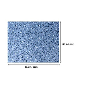 Healifty Floral Comforter 9Pcs Christmas Cotton Fabric Sheet Patchwork Cloth Quilting Precut Scraps Sewing Fabric for DIY Scrapbooking Mouth Cover Purse Bag Making 40x50cm (Blue) Floral Sheets