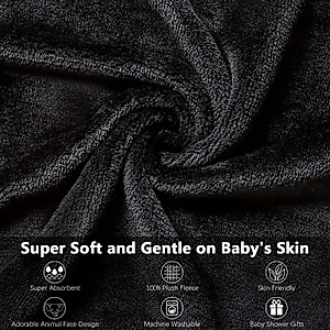 Pro Goleem Baby Robe Unisex Soft Plush Hooded Bathrobe for Newborn Boys Girls Gifts, One Size, 0-9 Months