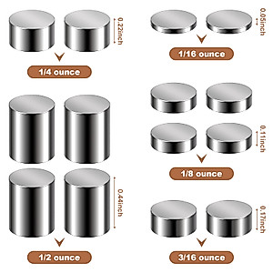 VAIPI Pinewood Derby Weights 3.5 oz Incremental and Configurable 3/8 Inch Tungsten Weights for Pinewood Derby Cylinders Cars (14Pcs)