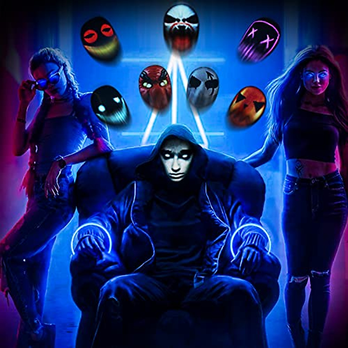 AINSKO LED Mask With Face Transforming-Light Up programmable mask,cool led mask,LED light up screen mask,led mad mask,Party Costumes Cosplay