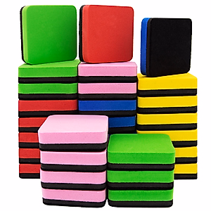 30 Pack Whiteboard Eraser for Kids and Adults, Washable and Reusable Magnetic Whiteboard Eraser for Cleaning Dry Erase Markers on Magnetic Soft Whiteboard, Glass Whiteboard and Dry Erase Board