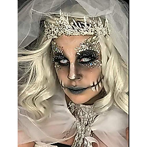 Icicles Crown Princess Tiaras,Crystal Bride Wedding Hair Head Band Ballerinas Nutcracker show for Cosplay