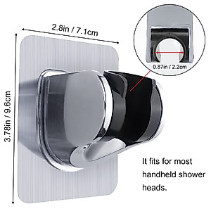 TCOTBE 2 Pieces Removable Shower Head Holder Adjustable Handheld Shower Head Holder Strong Shower Head Holder Suction Punch-Free Drill Free Adhesive Suction Cup Shower Wand Shower Hose Holder