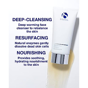 iS CLINICAL Luxurious Warming Honey Face Cleanser, Hydrating Facial Cleanser formulated with pure honey