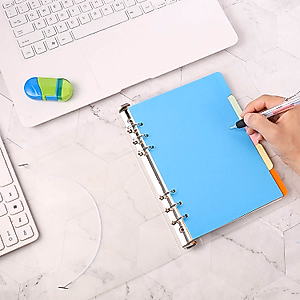 A6 Refill Paper, 6 Ring Loose Leaf Lined Paper, 90 Pages A6 6-Hole Planner Binder inserts with Binder Dividers for A6 Binder Budget Planner Journals Notebook Painting Personal Organiser-Line Pages