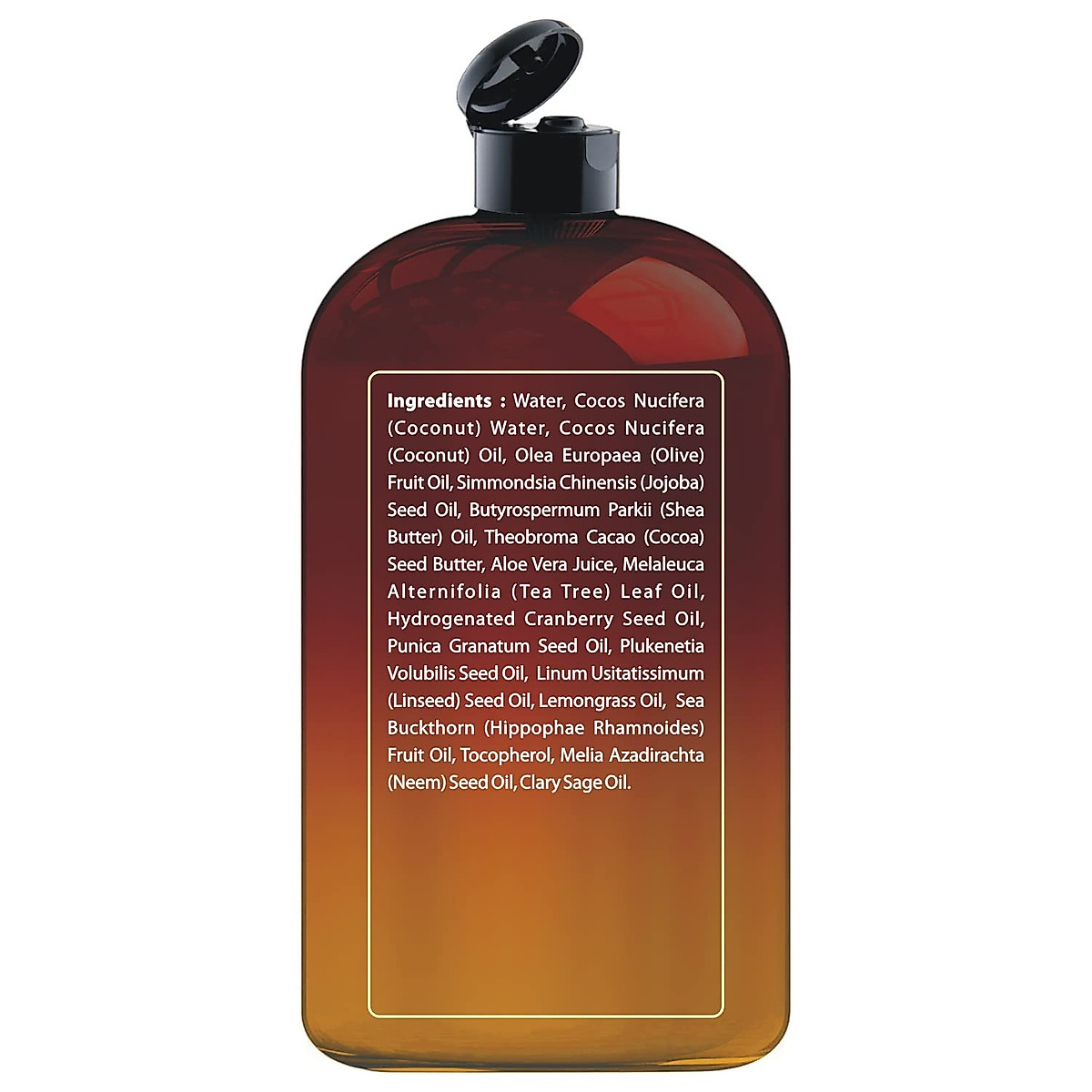 First Botany, ALL Natural Body Wash, Fights Body Odor, Athlete's Foot, Jock Itch, Dandruff, Acne, Eczema, Shower Gel for Women & Men, Skin Cleanser -16 fl oz (Tea Tree, Lemon Grass, Clary Sage)