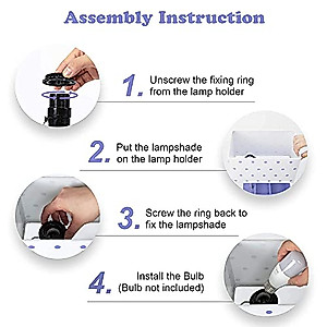 KAYBELE Kids Lamp for Bedrooms, Bedside USB Table Lamps, Purple Nightstand with Storage Base, Small Desk Lamp for Room Decor, Rotatable Lampshade(Without Bulb)