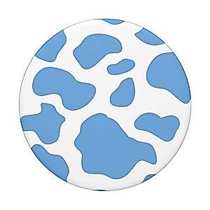 Blue Cow Print Spotted Cute Animal Pattern PopSockets Swappable PopGrip