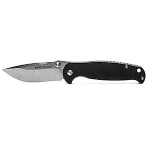 Real Steel Knives H6 Blue Sheep Folding Knife - 3.74" Alleima 14C28N Stonewashed Blade, Black G10 Handle, Liner Lock - Perfect for Camping, and Daily Cutting Tasks - Hunting Knife for Men Women