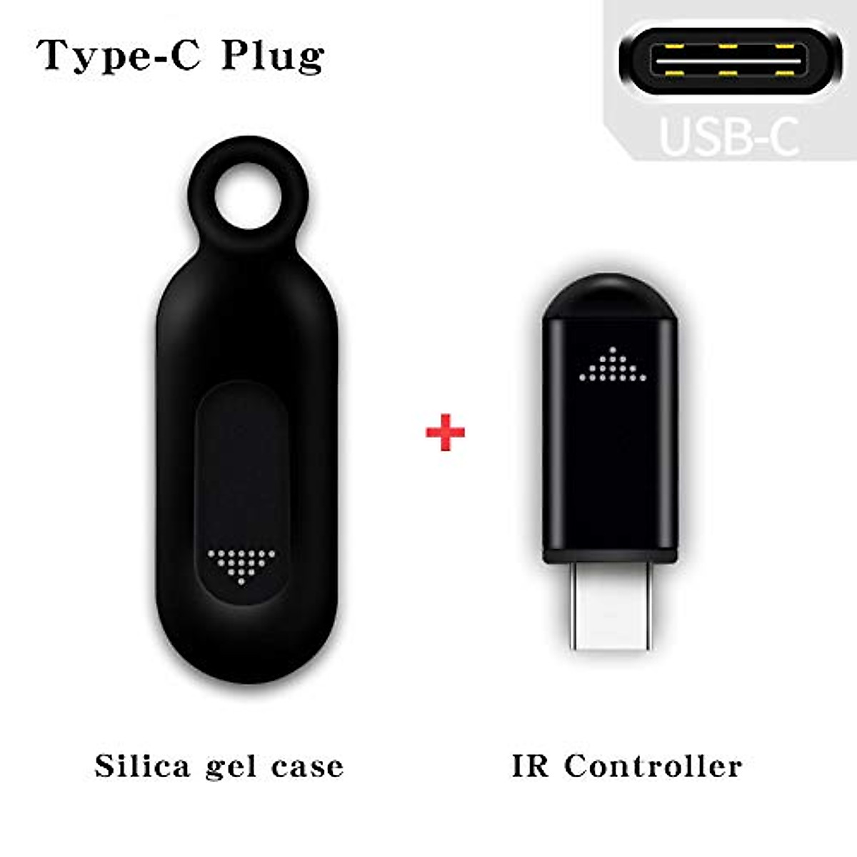 R09 Mini Smartphone IR Remote Controller Adapter for Android Smart Phone Mini Infrared Universal Control All in One Air Conditioner/TV/DVD/STB (Black-Type C)