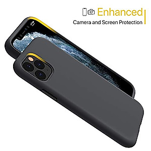 Miracase Liquid Silicone Case Compatible with iPhone 11 Pro 5.8 inch(2019), Gel Rubber Full Body Protection Shockproof Cover Case Drop Protection Case(Black)