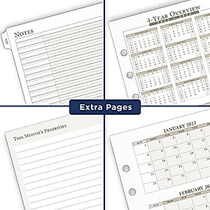 AT-A-GLANCE 2023 Daily & Monthly Planner Refill, Hourly, 92010 Day-Timer, 5-1/2" x 8-1/2", Size 4, Two Pages Per Day (481-225A)