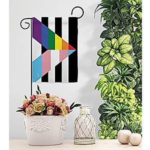 Americana Home & Garden Gay Trans Straight Ally Garden Flag Support Pride Rainbow Love LGBT Bisexual Pansexual Transgender House Decoration Banner Small Yard Gift Double-Sided, Made in USA