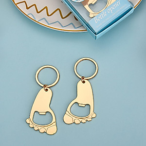 VZCBZC 24Packs Footprint Bottle Openers with Party Shower Return Gift Boxes for Party Favors, Gifts or Decorations for Guests