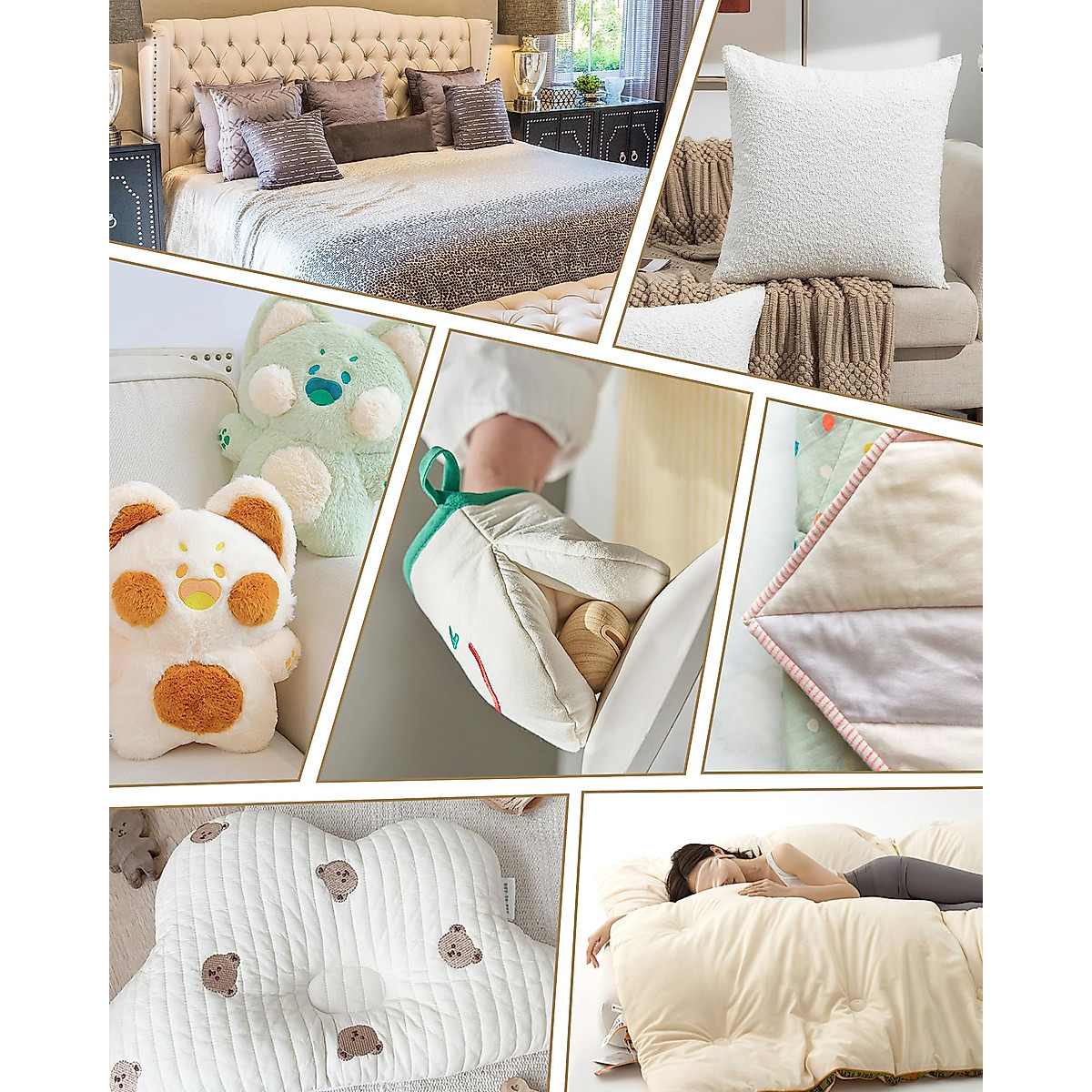 PLANTIONAL Natural Cotton Batting for Quilts: 59-Inch x 79-Inch Light Weight Purely Natural All Season Quilt Batting for Quilts, Craft and Wearable Arts