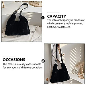 TENDYCOCO Crossbody Bag Faux Fur Shoulder Bag Fuzzy Tote Bag Hobo Bag Fluffy Purse Furry Handbag for Women