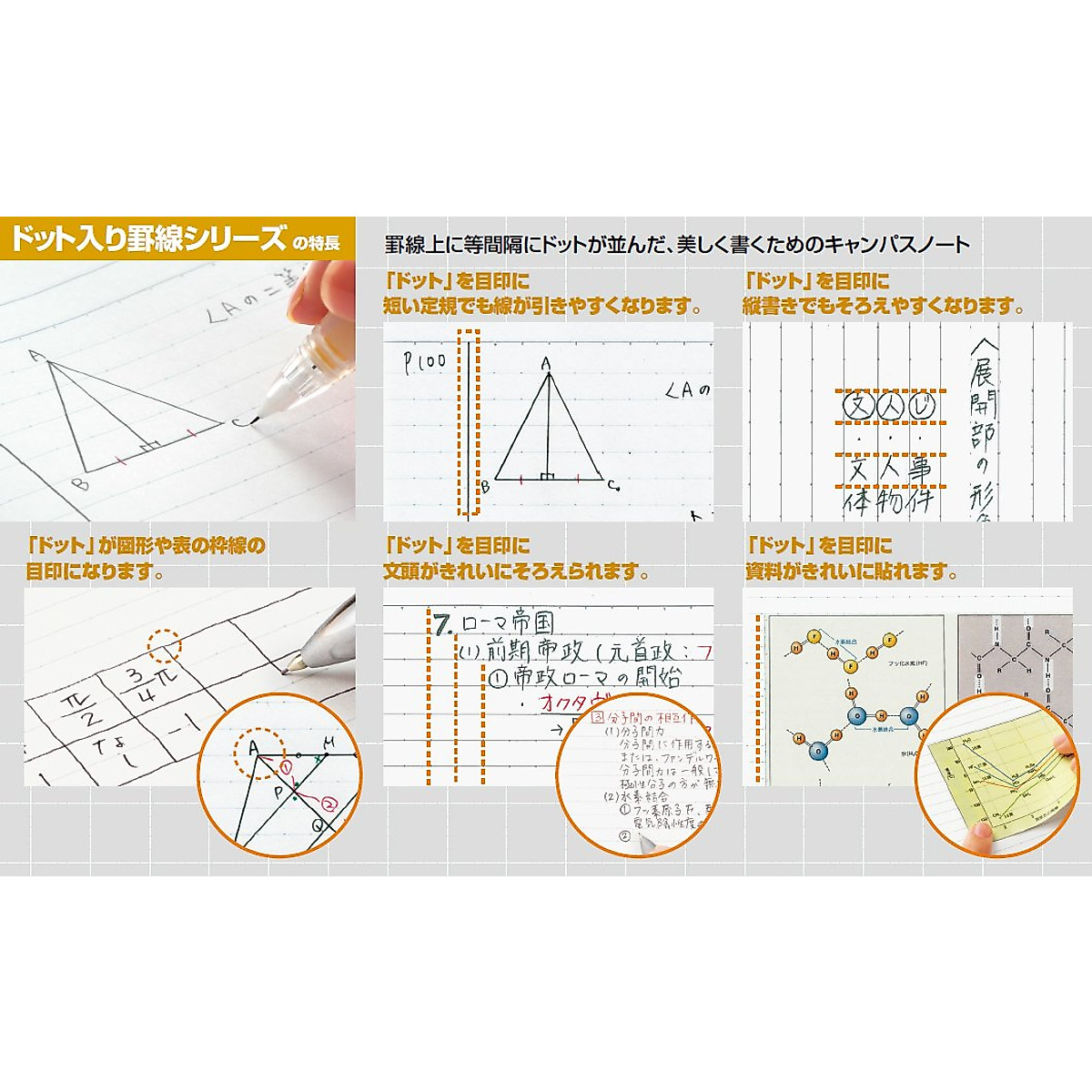 Kokuyo Campus Twin Ring Perforated Notebook - A6 - Dotted 6 mm Rule - 50 Sheets