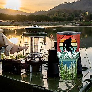 Sasquatch Gifts Tumbler,Bigfoot Gifts for Men, Funny Idea for Bigfoot Sasquatch Lover, Black Stainless Steel Insulated Tumbler 30 Oz, Great for Big Foot Party,Funny Gifts for Campers Wander Gifts Cup