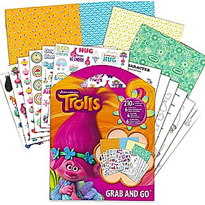 Trolls Backpack School Supplies Bundle ~ Trolls School Bag Set With 200+ Trolls Stickers Plus Coloring Sheets, And More! (Trolls School Supplies)