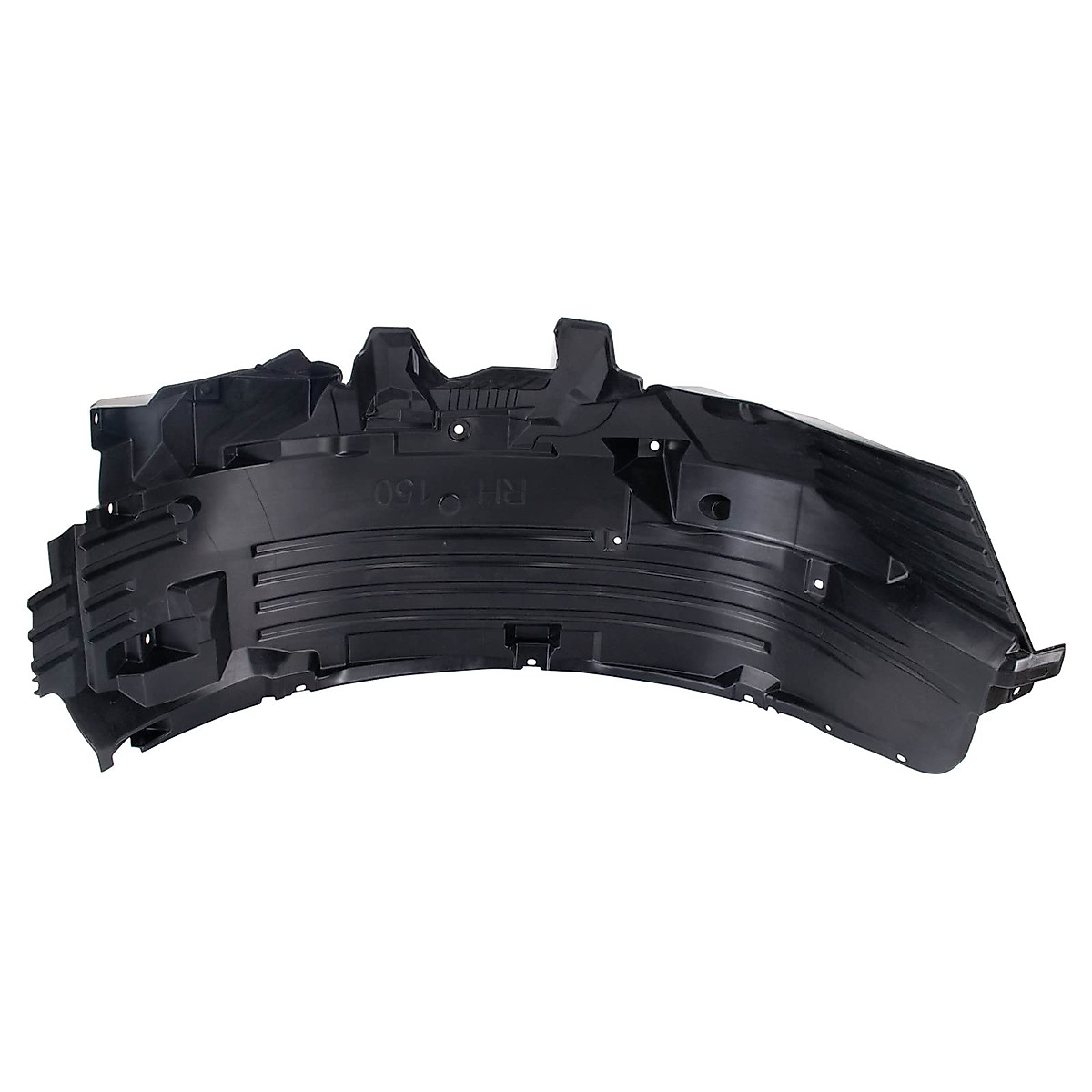 TRQ Front Right Rearward Inner Fender Liner Black Passenger Side Compatible with 2017-2023 Nissan TITAN NI1249177