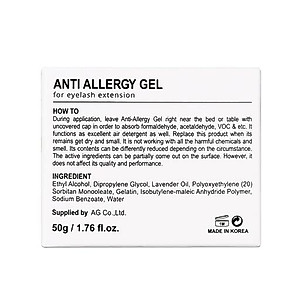 BL Anti-Allergy Gel for Sensitive Eyes | Absorb Fumes & Odor from Lash Adhesive | Prevents lash Glue Allergy Like Runny Nose, Itchiness, Headache | Essential Lash Extension Supplies & Tools