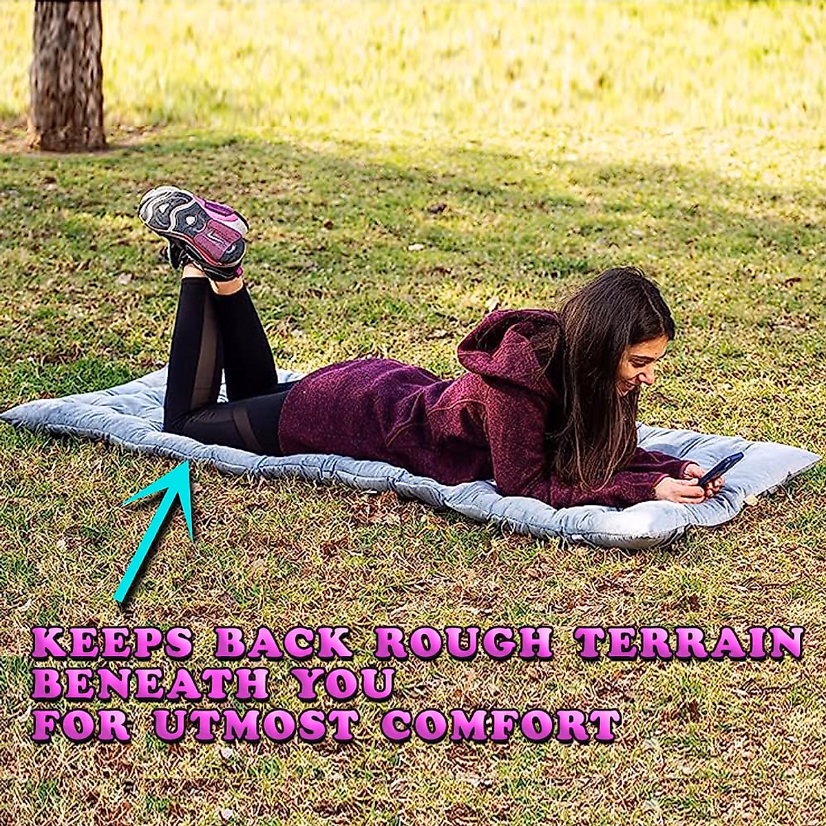 Zento Camping Cot Mattress Foam Pad for Adults – Thick Soft Ultra Comfort Sleeping Pad for Traveling Hiking Outdoor or Indoor Use – Lightweight Easy to Carry Foldable Waterproof Adult Cot Mattress