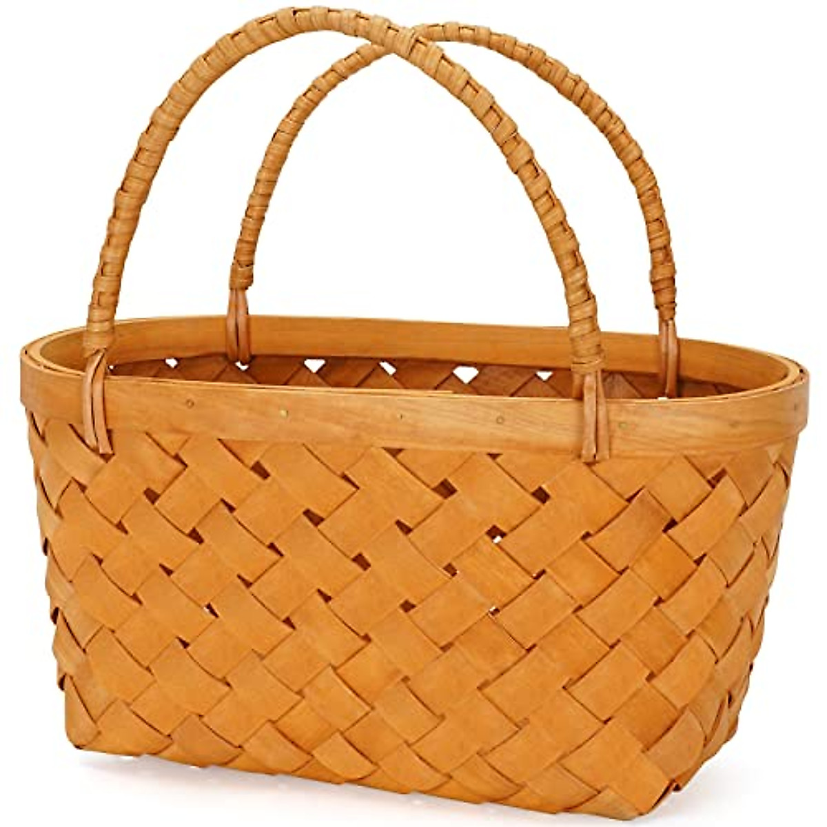 Easter Baskets for Kids | Small Picnic Basket | Wicker Baskets for Gifts Empty | Flower Basket | Small Wicker Basket with Handle for Easter, Egg Gathering, Kids Toy, Valentine’s, Birthday, Honey