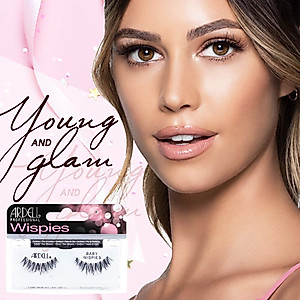 Ardell False Eyelashes Baby Wispies - Black, Natural Look, Lightweight, Long-Lasting, Fluffy, Full Lashes, 4 Pack