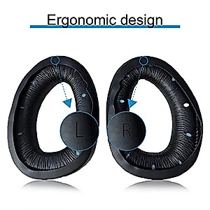GSP 300 Ear Pads Replacement Earpads Ear Cushion Compatible with Sennheiser GSP 300 GSP 301 GSP 302 GSP 303 GSP 350 Gaming Headphones (Black)