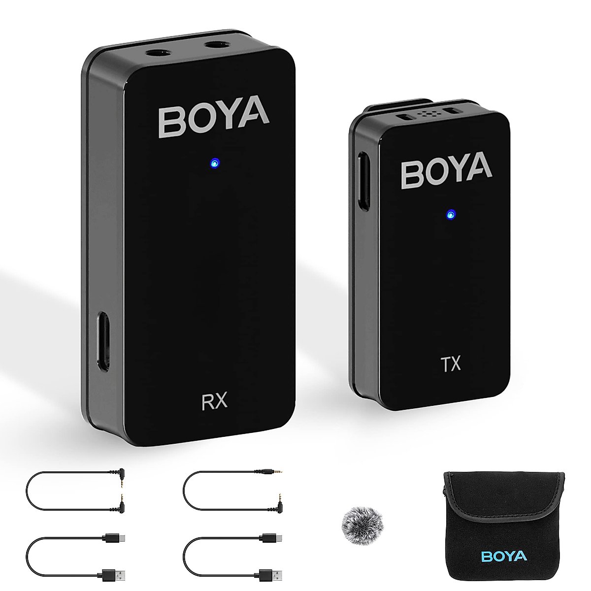 BOYA WMic5-M1 Wireless Lavalier Microphone for Canon Nikon Sony Camera DSLR Smartphone 2.4GHz Dual-Channel Rechargeable Lapel On Mic for Vlogging Streaming Interview YouTube 1 Transmitter 1 Receiver