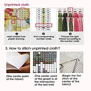 Bilrost Cross Stitch Kits for Beginners Needlepoint Kits for Adults Stamped Cross Stitch Kits for Adults DIY 14CT Embroidery Patterns Stitches Kit-Celadon vase 15.75x11.81 inch