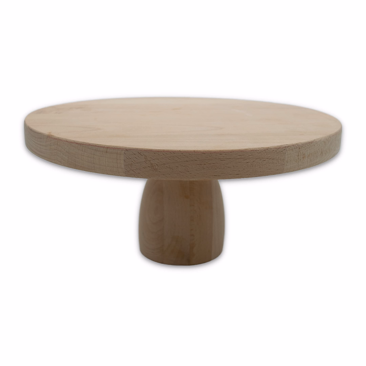 11" Beech Wood Cake Stand | Footed Cake Plate for Birthday Parties, Weddings, Graduations, & All Celebrations | Designed by Chloe & Cotton