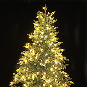 JinBest 100 LED Warm White Green Wire String Lights, UL Certified and Commercial Mini Light Set, for Indoor Outdoor Party, Patio, Trees.