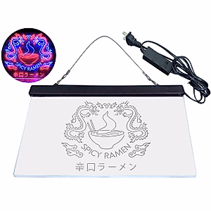 ADVPRO Spicy Dragon Ramen Japan Food Dual Color LED Neon Sign Blue & Red 16 x 12 Inches st6s43-i3961-br