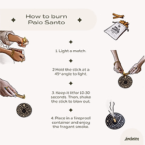 Luna Sundara Palo Santo Smudging Sticks High Resin Palo Santo from Ecuador - Wild Harvested Smudging Sticks